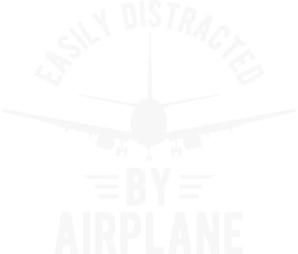 Easily distracted by airplanes - aircraft pilot Vector Image