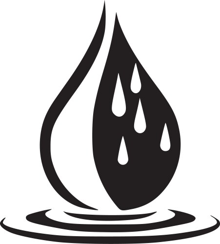 Water drop icon Royalty Free Vector Image - VectorStock