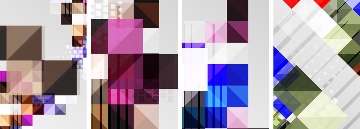 A bunch of different colored squares on white Vector Image