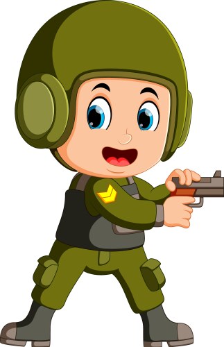 Chibi soldier Royalty Free Vector Image - VectorStock