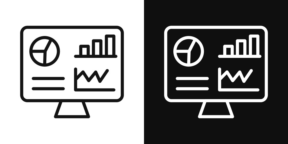 Dashboard icon set real time data monitor symbol Vector Image