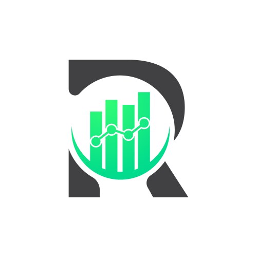 Letter r logo template colorful Royalty Free Vector Image