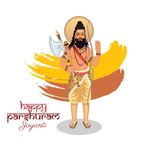 Happy parshuram jayanti greeting card Royalty Free Vector