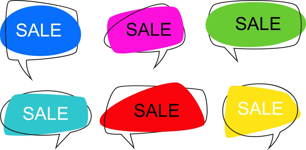 Cartoon colorful bubbles with different shapes Vector Image