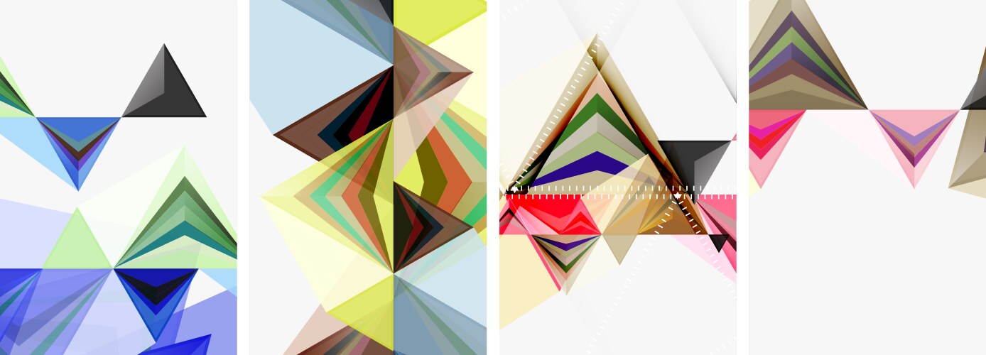 Triangle blend geometric concept poster designs Vector Image
