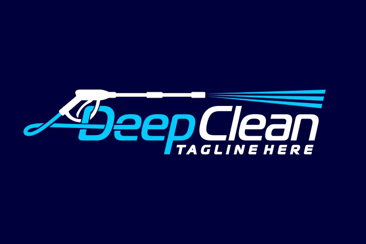 Deep clean logo deep clean lettering logo Vector Image