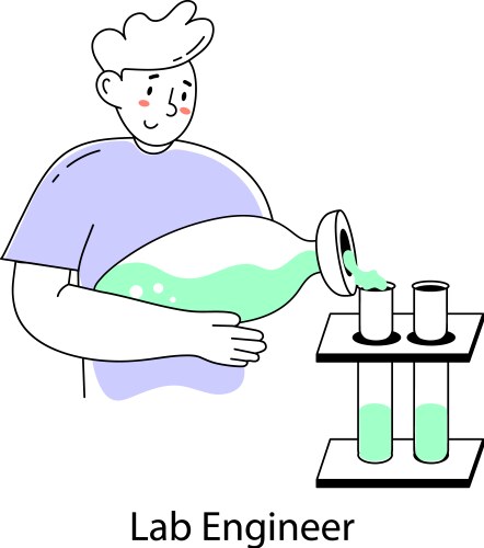 Lab engineer Royalty Free Vector Image - VectorStock