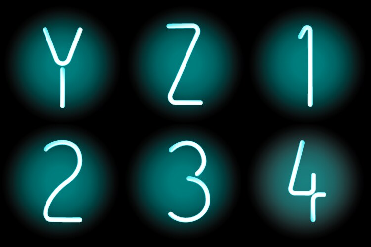 Neon alphabet Royalty Free Vector Image - VectorStock