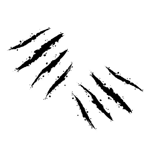 Scratched claws black surface background Vector Image