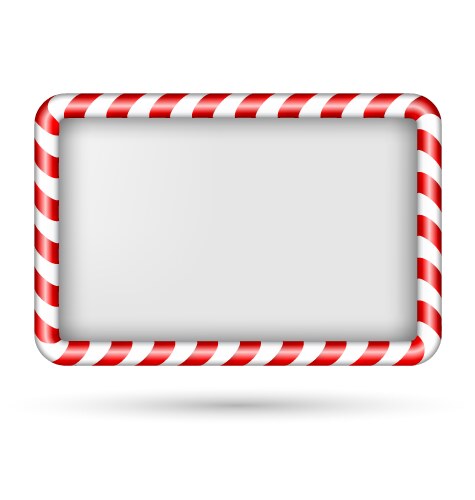 Frame made of candy cane Royalty Free Vector Image