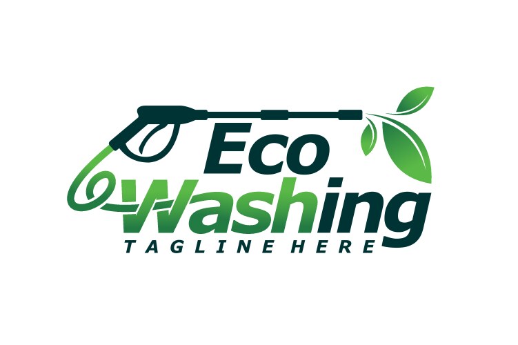 Fast washing lettering logo Royalty Free Vector Image