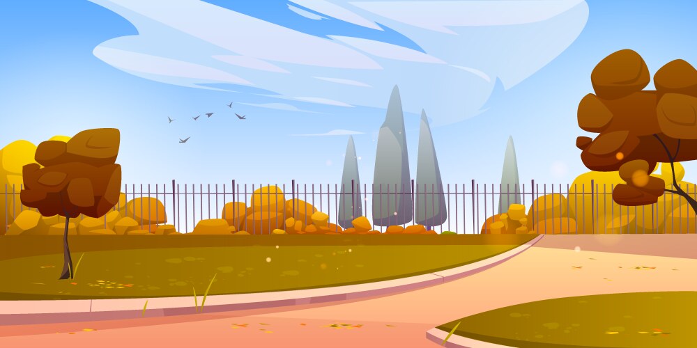 Cartoon city park Royalty Free Vector Image - VectorStock