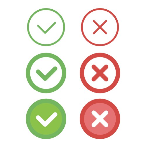 Correction Mark and X Vector Images (over 2,600)