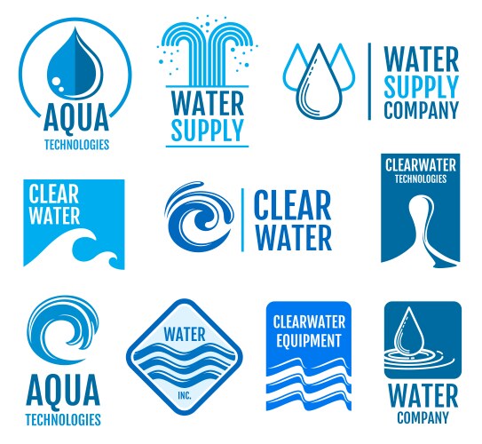 Water delivery logo icon design Royalty Free Vector Image