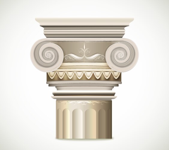 Greek column icon cartoon style Royalty Free Vector Image