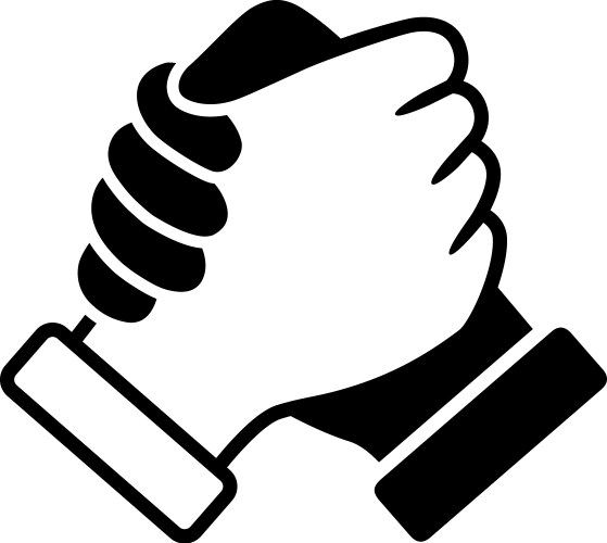 Homie soul or hand clasp handshake icon Royalty Free Vector