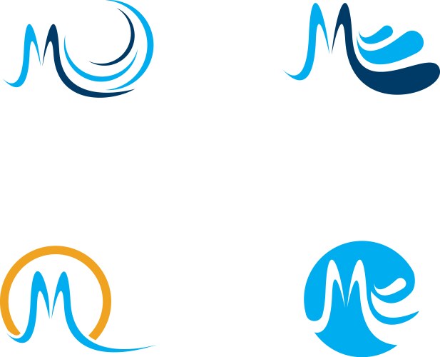 Sea wave logo ocean storm tide waves wavy river Vector Image