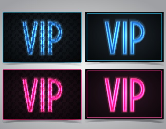 Neon light linear blank frame blue pink line glow Vector Image