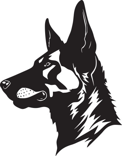 Australian kelpie - minimalist and flat logo Vector Image