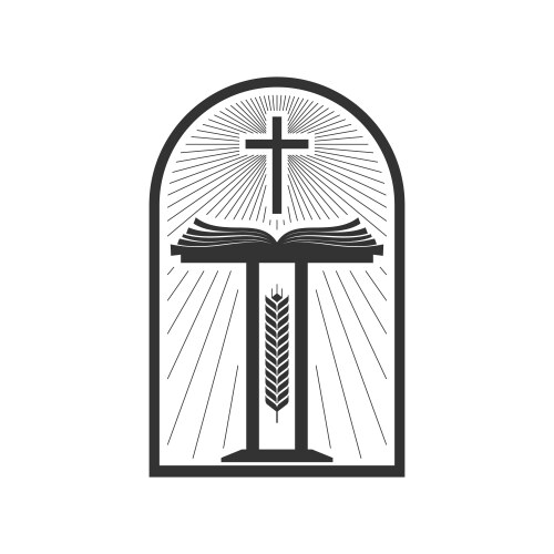 Holy bible symbol worship church psalm icon Vector Image