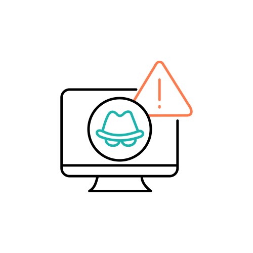 Fraud detection icon design Royalty Free Vector Image