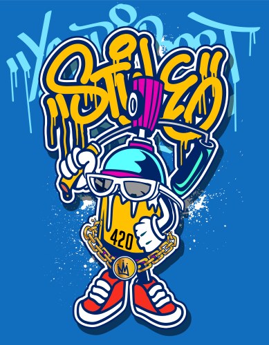 Graffiti character 1 Royalty Free Vector Image