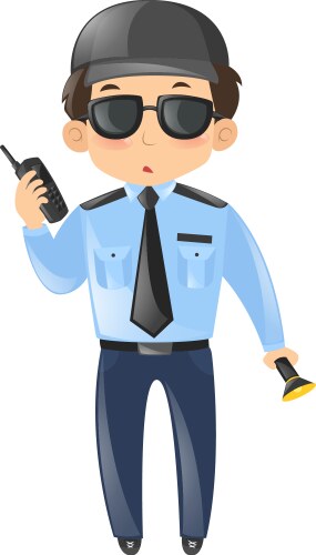 Security guard Royalty Free Vector Image - VectorStock