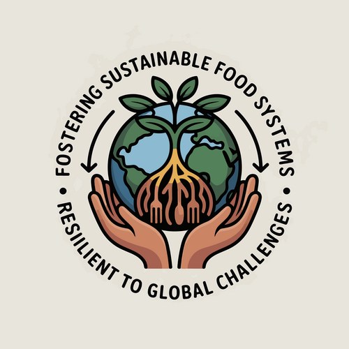 Sustainable food system resilience icon set Vector Image