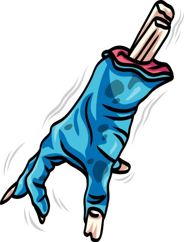 Zombie hand crawling walking halloween drawing Vector Image