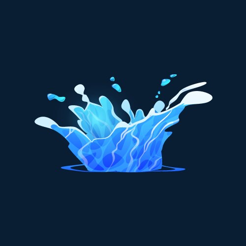 Cartoon purple juice drop splash isolated Vector Image