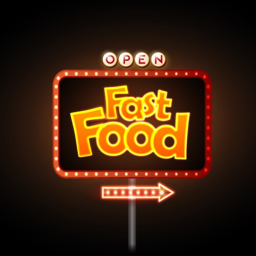 Cheeseburger neon sign poster Royalty Free Vector Image