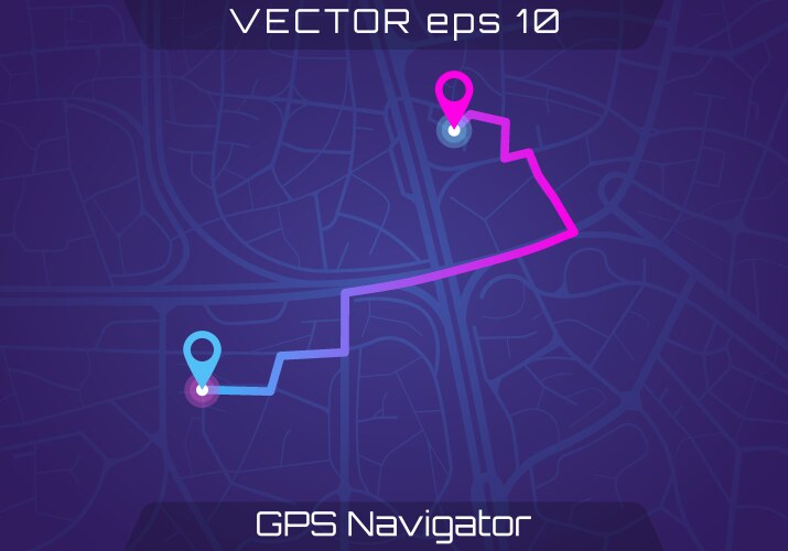 Hud navigation city map screen interface Vector Image