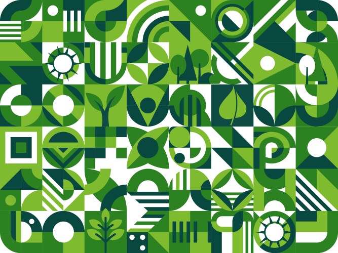 Abstract geometric patterns with minimal graphics Vector Image