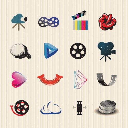 Movie ending screen background Royalty Free Vector Image