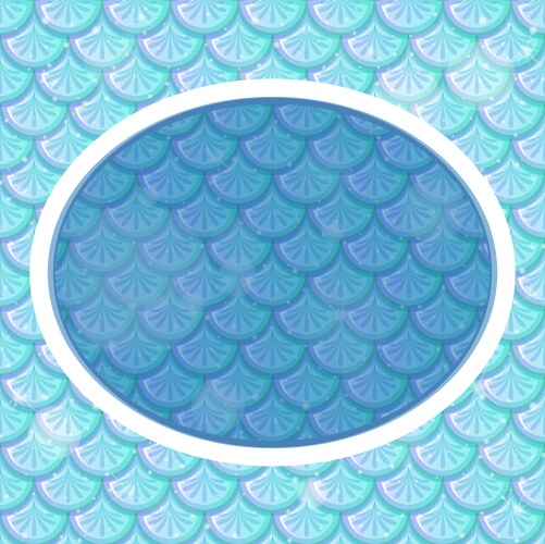 Fish border frame Royalty Free Vector Image - VectorStock