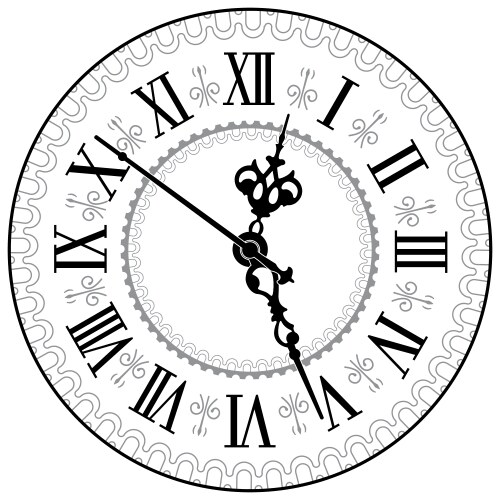 Roman Numeral Clock Face Vector Images (over 970)