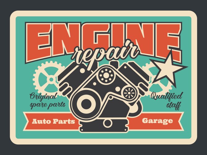 Car repair banner set Royalty Free Vector Image