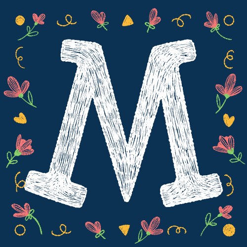 Alphabet Doodle M Letter Vector Images (over 250)