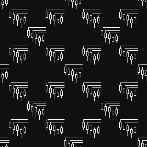 Crypto triangle pattern candlestick chart outline Vector Image