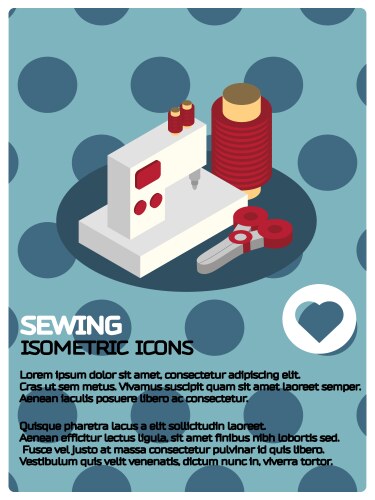 Sewing classes poster flyer Royalty Free Vector Image
