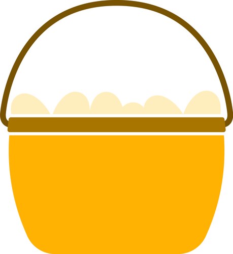 Farm basket icon flat style Royalty Free Vector Image