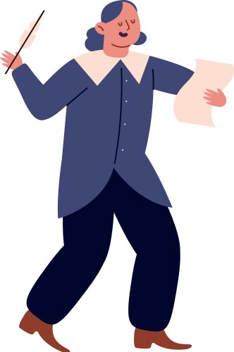 Poet man cartoon Royalty Free Vector Image - VectorStock