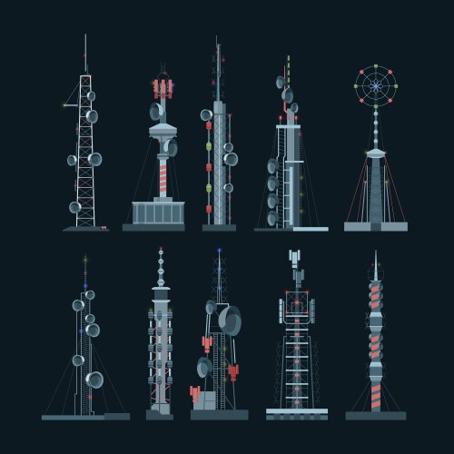 Cellular Tower Vector Images (over 4,300)