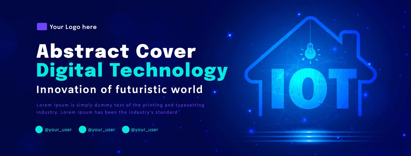 Digital ai big data technology futuristic blue iot