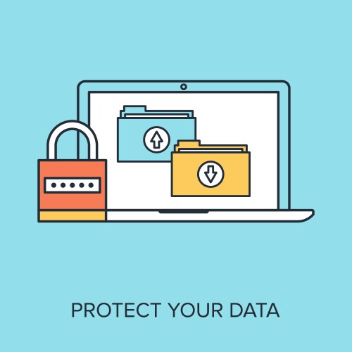 Poster for internet data protection Royalty Free Vector