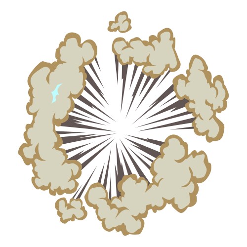 Explosion animation cartoon burst effect Vector Image