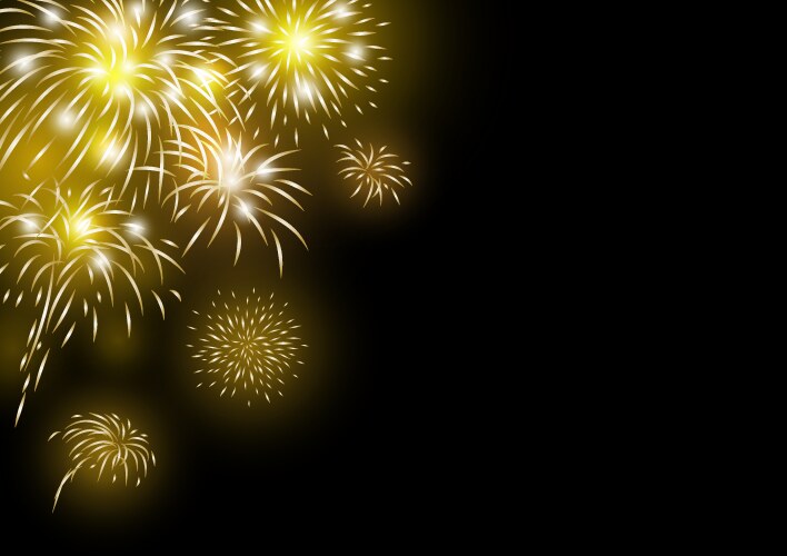 Colorful abstract fireworks background design Vector Image