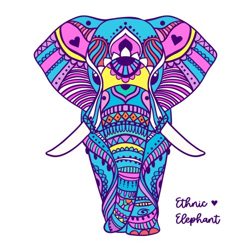 Elephant Circle Vector Images (over 1,400)