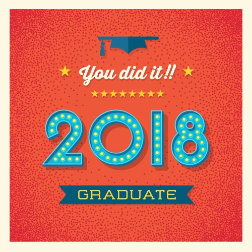 Congratulations graduation card Royalty Free Vector Image
