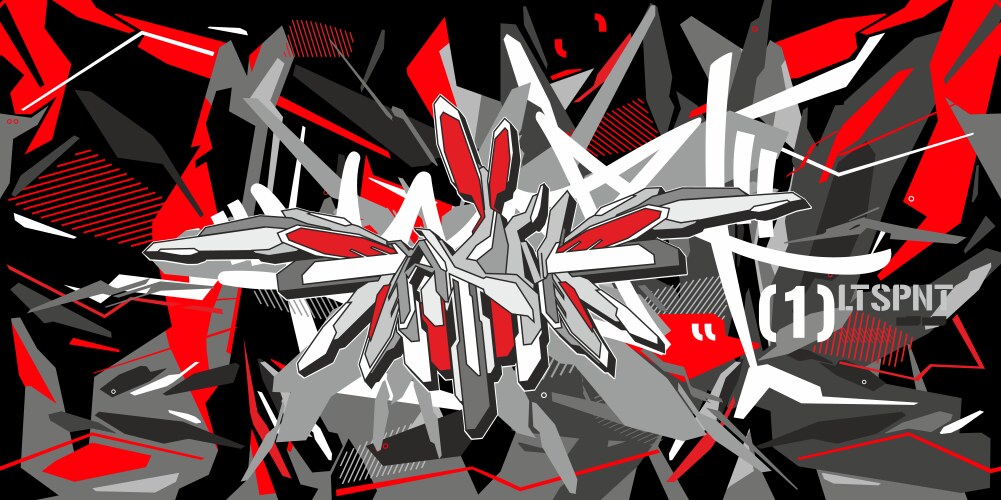 Abstract color pattern in graffiti style quality Vector Image